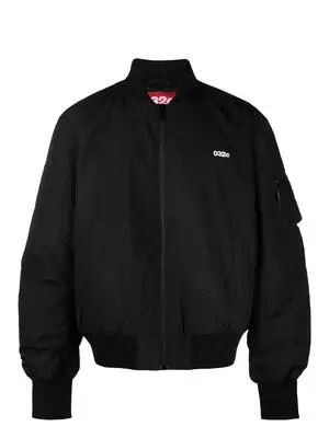 032C Logo-print Zip-up Bomber Jacket - Black