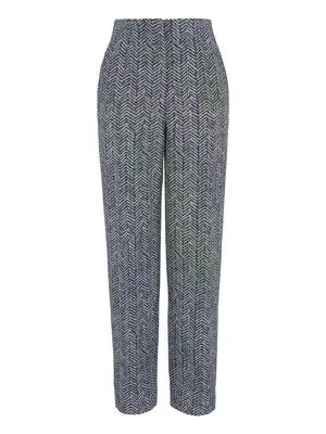 Giorgio Armani High-waisted Chevron Trousers - Blue