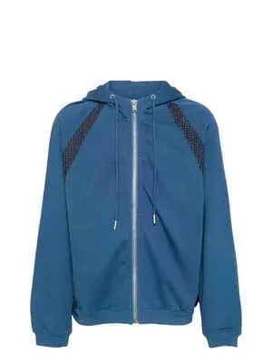 FIVE CM Paneled Zip-up Hoodie - Blue