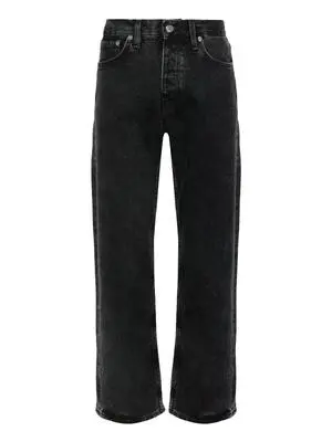 SUNFLOWER Mid-rise Straight-leg Jeans - Black