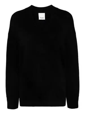ALLUDE Cashmere V-neck Sweater - Black