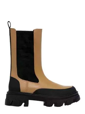 Dkny Leather Boots - Neutrals
