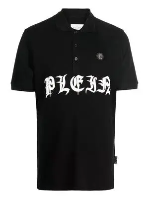 Philipp Plein Logo-print Short-sleeved Polo Shirt - Black