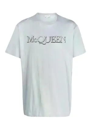 Alexander McQueen Logo-print Cotton T-shirt - Grey