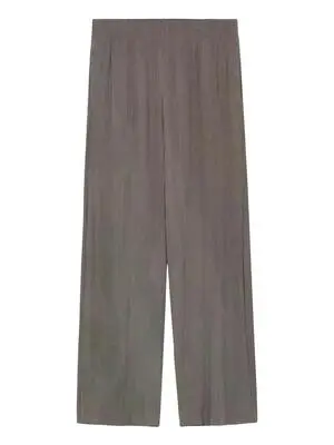 B+AB Ribbed Wide-leg Trousers - Grey