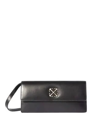 Off-White Jitney 1.0 Leather Shoulder Bag - Black