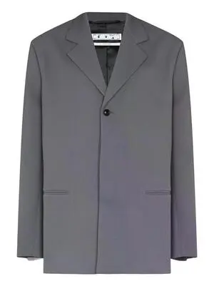 Off-White Crease Single-breasted Blazer - Grey