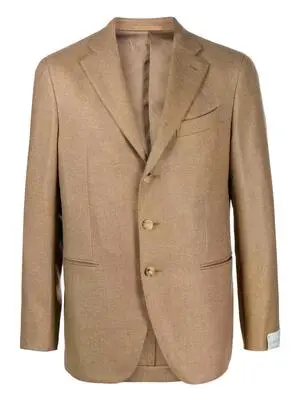 Caruso Single-breasted Wool-cashmere Blazer - Brown