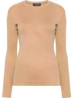 Fabiana Filippi Knit-collar T-shirt - Neutrals