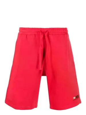 DIESEL® P-crown-div Logo-embroidered Track Shorts - Red