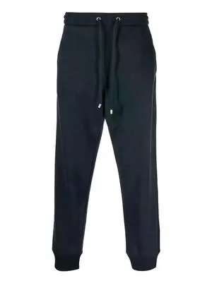 Giorgio Armani Drawstring Wool Track Pants - Blue