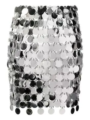Rabanne Circular-disc Mini Skirt - Silver