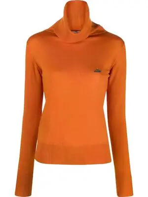 VIVIENNE WESTWOOD Giulia Orb-embroidered Jumper - Orange