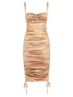 Dolce & Gabbana Ruched Mid-length Dress - Neutrals