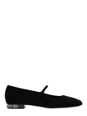 Casadei Buckle Strap Square Toe Pumps - Black