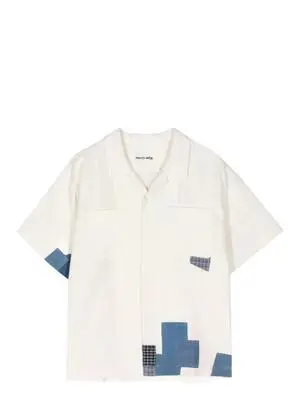 STORY MFG. Pa Appliqué-detail Shirt - Neutrals