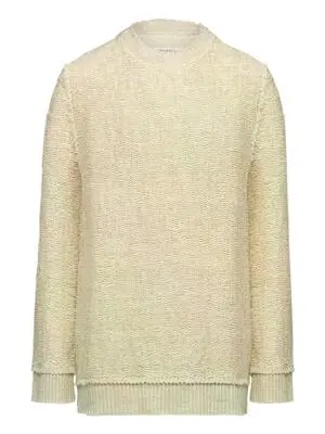 MAISON MARGIELA Woven-knit Crew-neck Jumper - Neutrals