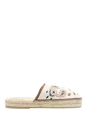 Alanui Bandana-jacquard Flat Espadrilles - Neutrals