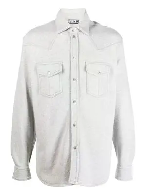 DIESEL® S-ocean-e1 Cotton Shirt Jacket - Grey
