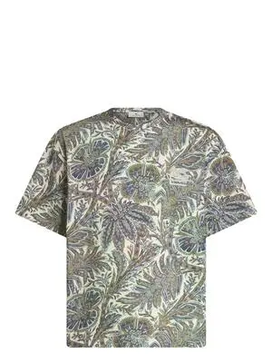 Etro Paisley-print Cotton T-shirt - Blue