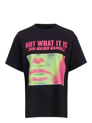 MAISON MARGIELA Graphic-print Cotton T-shirt - Black