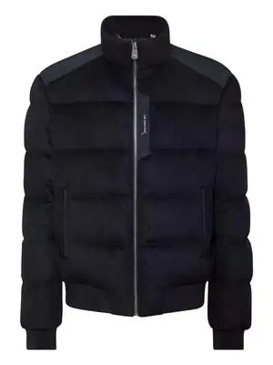 BILLIONAIRE Logo-patch Wool Padded Jacket - Blue