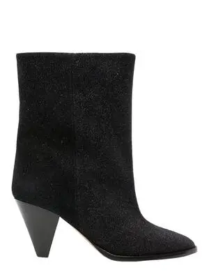 Isabel Marant Étoile Rouxa 85mm Suede Boots - Black