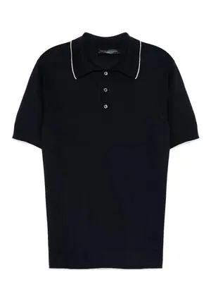 BRETT JOHNSON Short-sleeve Polo Shirt - Blue