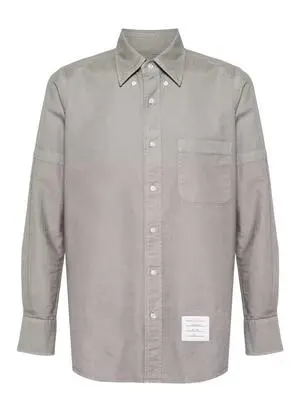 Thom Browne Adjustable-armbands Cotton Shirt - Grey