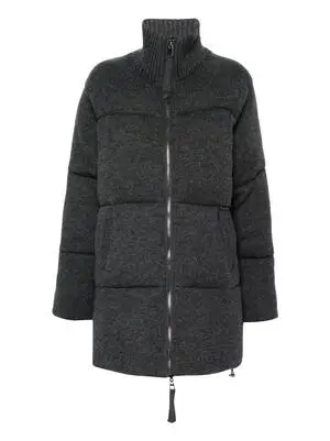 P.a.r.o.s.h Wool Puffer Coat - Grey