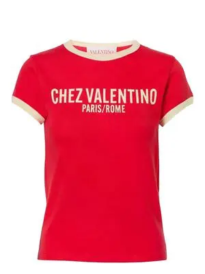 Valentino Garavani Valentino Garavani Chez Valentino Printed T-Shirt Pink