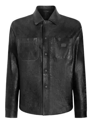 Dolce & Gabbana Leather Shirt - Black