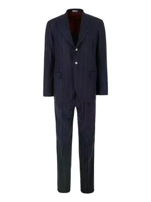 Brunello Cucinelli Striped Suit - Blue