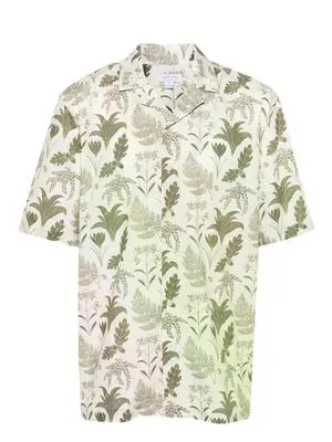 Sunspel X Katie Scott Leaf-print Shirt - Neutrals