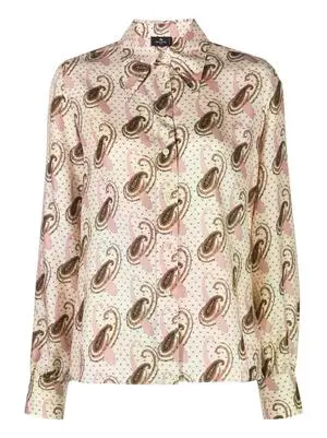 Etro Paisley-print Silk Shirt - Neutrals