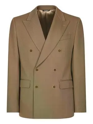 Dolce & Gabbana Double-breasted Peak Lapel Jacket - Brown