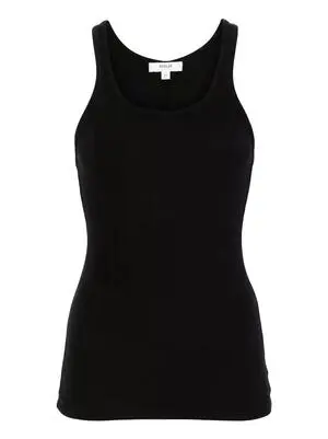 AGOLDE Sleeveless Ribbed-knit Top - Black