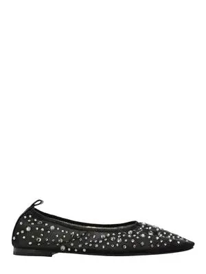 Tory Burch Crystal-embellished Ballerina Shoes - Black