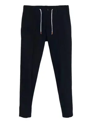 Eleventy Pleat-Detail Trousers Blue