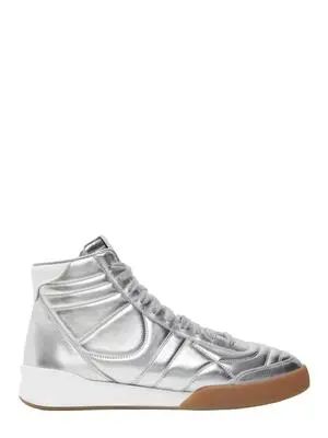 COURREGES Club 02 Leather Sneakers - Silver