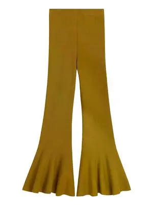 AMI Paris Godet Flared Trousers - Yellow