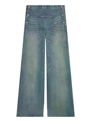 COURREGES Mid-rise Wide-leg Jeans - Blue