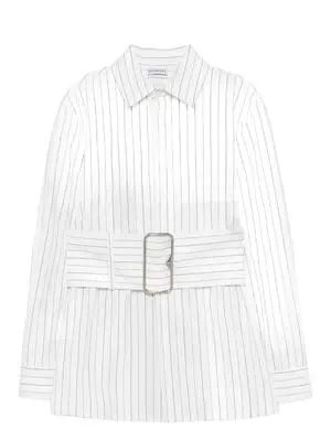 Burberry Striped Cotton Shirt - White