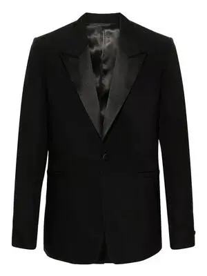 Givenchy Peak-lapel Single-breasted Wool Blazer - Black