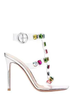GIANVITO ROSSI Crystal-embellished 105mm Sandals - Silver