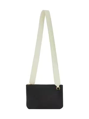 JIL SANDER Logo-strap Leather Crossbody Bag - Black