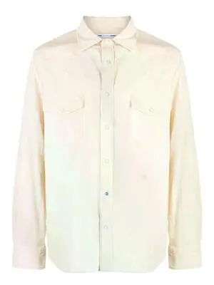 Jacob Cohen Logo-embroidery Corduroy Cotton Shirt - Neutrals