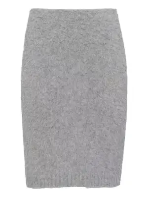 Prada Cashmere Above-knee Pencil Skirt - Grey