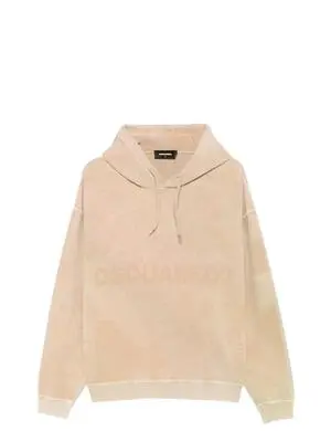 Dsquared2 Logo Cotton Hoodie - Neutrals