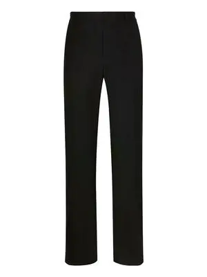 Dolce & Gabbana Straight-leg Wool Trousers - Black